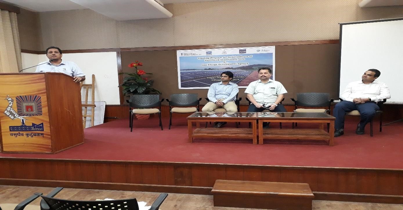Training Program for officials of Goa Energy Development Agency and ...